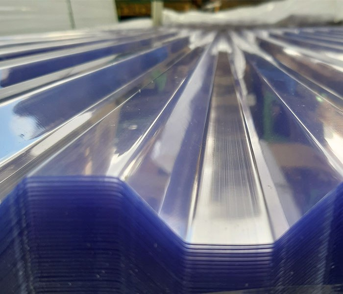 Pokrycie dachu | Płyta trapezowa PVC 2,6 m | Producent domków ...